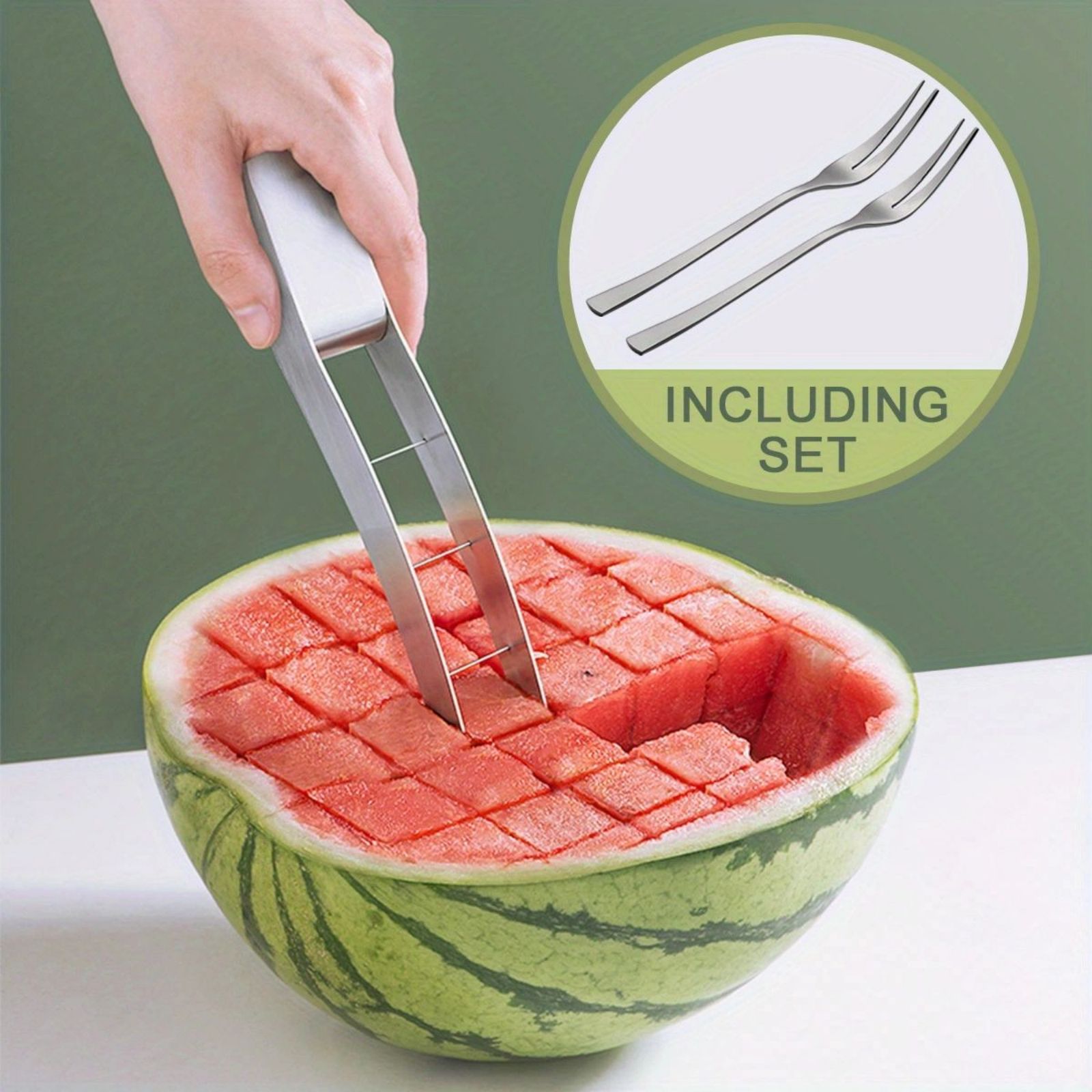 1pc Watermelon Cutter Slicer, Stainless Steel Watermelon Cube Cutter ...