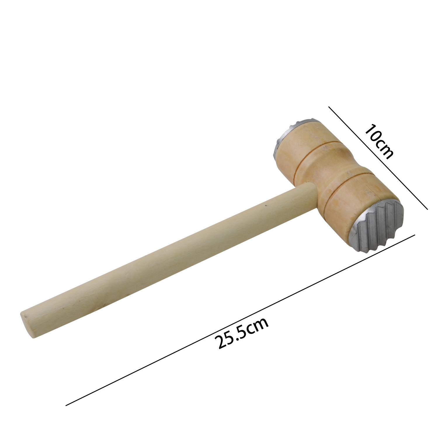 Kitchen multi - functional double - headed wooden handle meat hammer ...