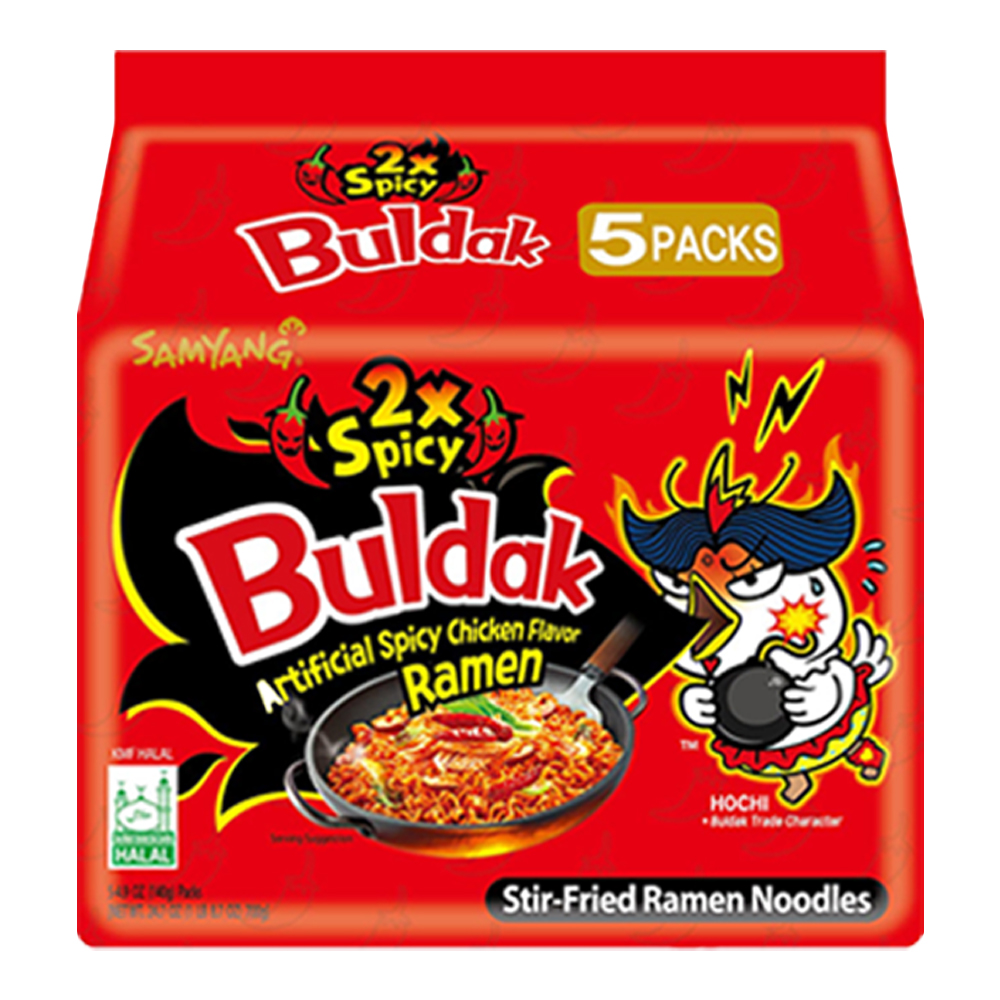 Samyang Stir-Fried Buldak Ramen 2x Spicy Hot Chicken Flavor 5 Packs* 4.93oz